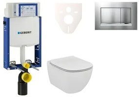 Cenově zvýhodněný závěsný WC set Geberit k zazdění + WC Ideal Standard Tesi 110.302.00.5NF7