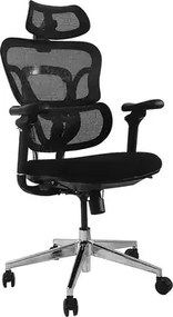 Equip Ergonomická kancelářská židle černá, čalouněný sedák / Kancelářs