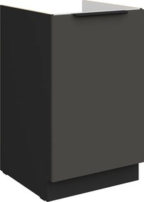 ARIA pe | dolní skříňka 50 ZL 1F dřezová | 50 cm | ANTI FINGERPRINT povrch | černá/šedá grafit