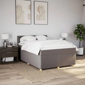 Box spring postel s matrací taupe 160x200 cm textil 3289042