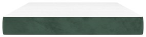 Taštičková matrace tmavě zelený 140 x 200 x 20 cm samet,  347811