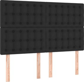 Box spring postel s matrací černá 140x200 cm umělá kůže 3132501