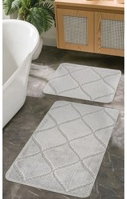 Světle šedé koupelnové předložky v sadě 2 ks 50x80 cm Cizgili – Foutastic