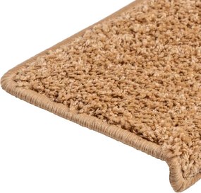 Schodové rohože 30 ks 65 x 21 x 4 cm béžové s obdélníkovým okrajem 3365827