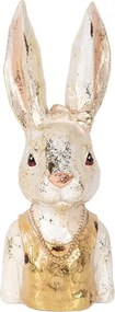 Dekorace busta králík se zlatým třpytem - 12*12*29 cm