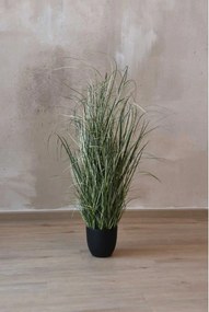 Umělá tráva v černém květináči GREVY, výška 85 cm, plast, zelená
