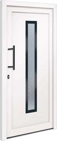 vidaXL Vchodové dveře 98 x 208 cm PVC [3157076] Barva: Bílá