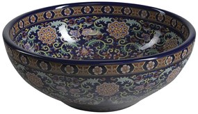 Sapho PRIORI průměr 41 cm PI022 umyvadlo fialová s ornamenty