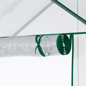 Outsunny Fóliový skleník Walk-in Skleník na rajčata 142x73x195cm se 6 policemi, průhledný pro zahradu a rostliny |