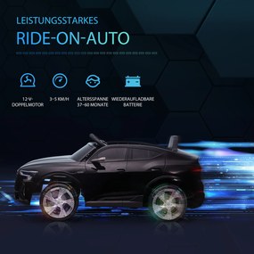 HOMCOM dětské elektrické autíčko Elektrické autíčko s dálkovým ovládáním, bezpečnostním pásem, hudbou (MP3/USB/TF), pro děti od 3 do 5 let | Aosom