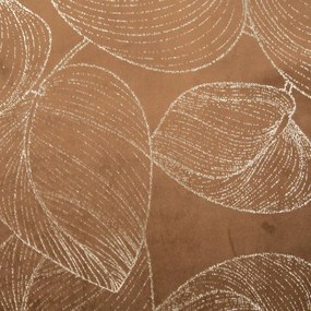 Sametový středový ubrus s lesklým potiskem hnědých listů Šířka: 35 cm | Délka: 180 cm