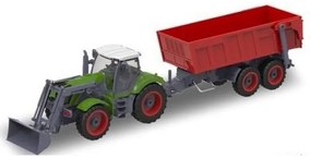 Ramiz RC traktor s červeným přívěsem 1:28 27MHz