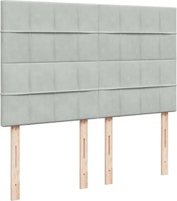 Box spring postel s matrací světle šedá 160x200 cm samet 3293254
