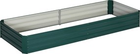 Outsunny Ocelový vyvýšený záhon, Zahradní bedna s chladným rámem, Interlocking, Květník pro rostliny a zeleninu 241x90.5x30cm pro zahradní terasu, pr…