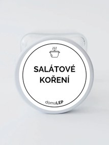 Samolepka na kořenky SALÁTOVÉ KOŘENÍ bílá 5 cm tučné písmo