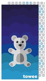 Towee Rychleschnoucí osuška Teddy Bear modrá, 70 x 140 cm