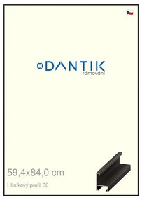 DANTIK rámeček 59,4x84 | ALU profil 6030 Černá matná (Plexi Čiré)