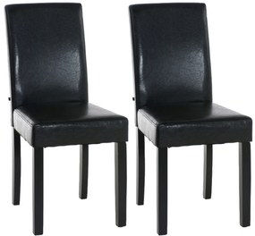 Jídelní židle Inn (SET 2 ks) ~ nohy tmavě černé - Hnědá