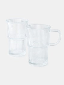 Sinsay - Žebrované hrnky – balení 2 kusy - clear