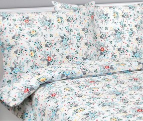 Povlečení krepové Modrá,Žlutá,Červená 80/882 - 140x200, 70x90 cm