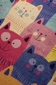 Dětský koberec Cats 100x160 cm vícebarevný