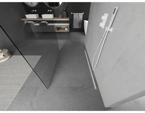 Mexen Kioto, sprchová zástěna Walk-In 135 x 200 cm, 8mm čiré sklo, bílý profil, 800-135-002-20-00