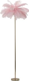 Stojací lampa Palm 160 cm růžová/zlatá