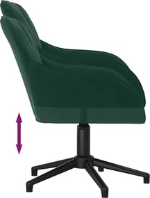 Otočné jídelní židle 2 ks tmavě zelené samet 3103379