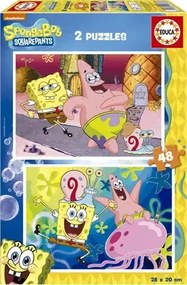 EDUCA Puzzle Spongebob / 2x48 dílků