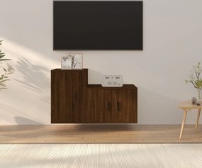 vidaXL 2dílný set TV skříněk kompozitní dřevo [3188390] Barva: hnědý dub