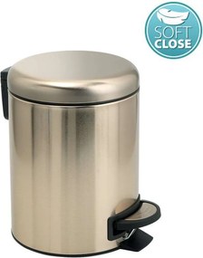 Sapho Gedy Koupelnové doplňky - Odpadkový koš 3 l, Soft Close, matná zlatá 320987