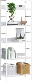 Knihovna s 5 policemi bílá 60x27,6x158,5 cm kompozitní dřevo 288228