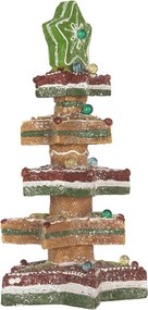 Dekorace svítící stromek z hvězd Gingerbread Tree - 15*15*29 cm / 3*AAA