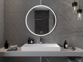 Mexen Gobi koupelnové zrcadlo podsvícené, kulaté 90 cm, LED 6000K, proti zamlžování - 9801-090-090-611-00