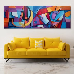 Obraz na plátně - Fialový dotek, Abstrakce FeelHappy.cz Velikost obrazu: 180 x 60 cm