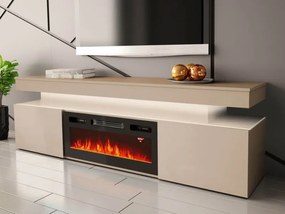TV kříňka s krbem Lestirola Bis EF 2D 190, Barva:: pouštní písek