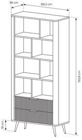 Obývací stěna LANTE b | sestava B | 3 díly | béžová/zlatá