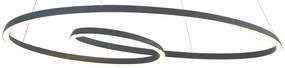 Skandinávské závěsné svítidlo černé 110 cm vč. LED s 3-krokovým stmíváním - Circuit