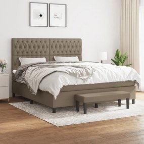Box spring postel s matrací taupe 180x200 cm textil 3136857