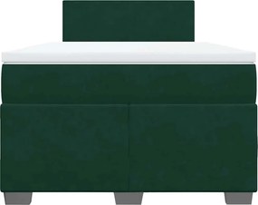 Box spring postel s matrací tmavě zelená 120 x 200 cm samet 3288579