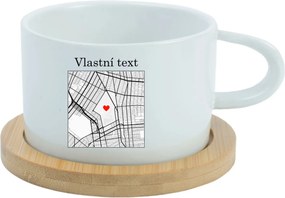 Personalizovaný keramický hrníček "MAKRONKA" s mapou