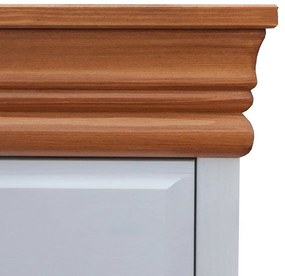 Massive home | Zásuvková komoda bílá Toscania 3S s přírodní deskou 3S