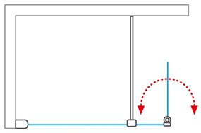Roth Pevná boční stěna se sklopným dveřmi TCW1 - bez vaničky Varianta: šířka: 80 cm, orientace: Uni - (TCW1 800 - 745-8000000-00-02), Barva profilů a typ výplně: profily: brillant, výplň: transparent