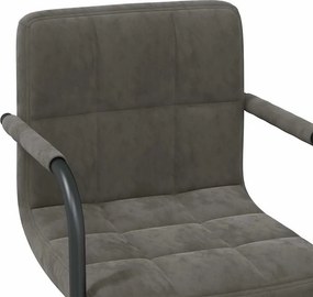 Jídelní židle tmavě šedá samet 3087942