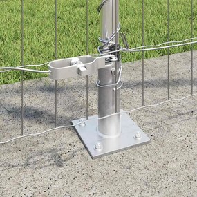 Zahradní euro plot s betonovým základem 10 x 1,2 m Stříbrná 3351001