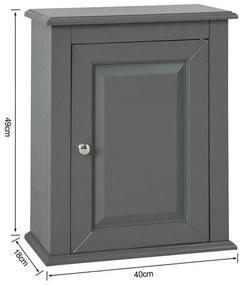 Sobuy FRG203-DG Nástěnná skříňka Nástěnná koupelnová skříňka Tmavě šedá