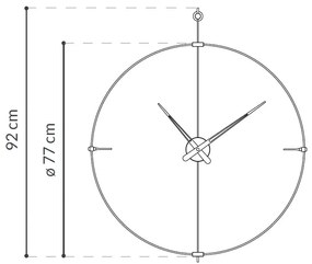 Designové nástěnné hodiny Nomon Bilbao Graphite Small 92cm