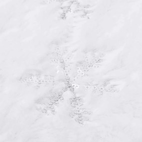 Luxusní vánoční sukně bílá 122 cm umělá kožešina 330273