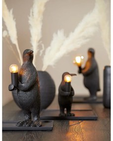 Matně černá stolní lampa (výška 24 cm) Penguin – Light &amp; Living