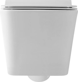 Gamma Mut, závěsná WC mísa 51x36 cm Rimless s pomalu padajícím sedadlem, bílá lesklá, GMA-MUT-202